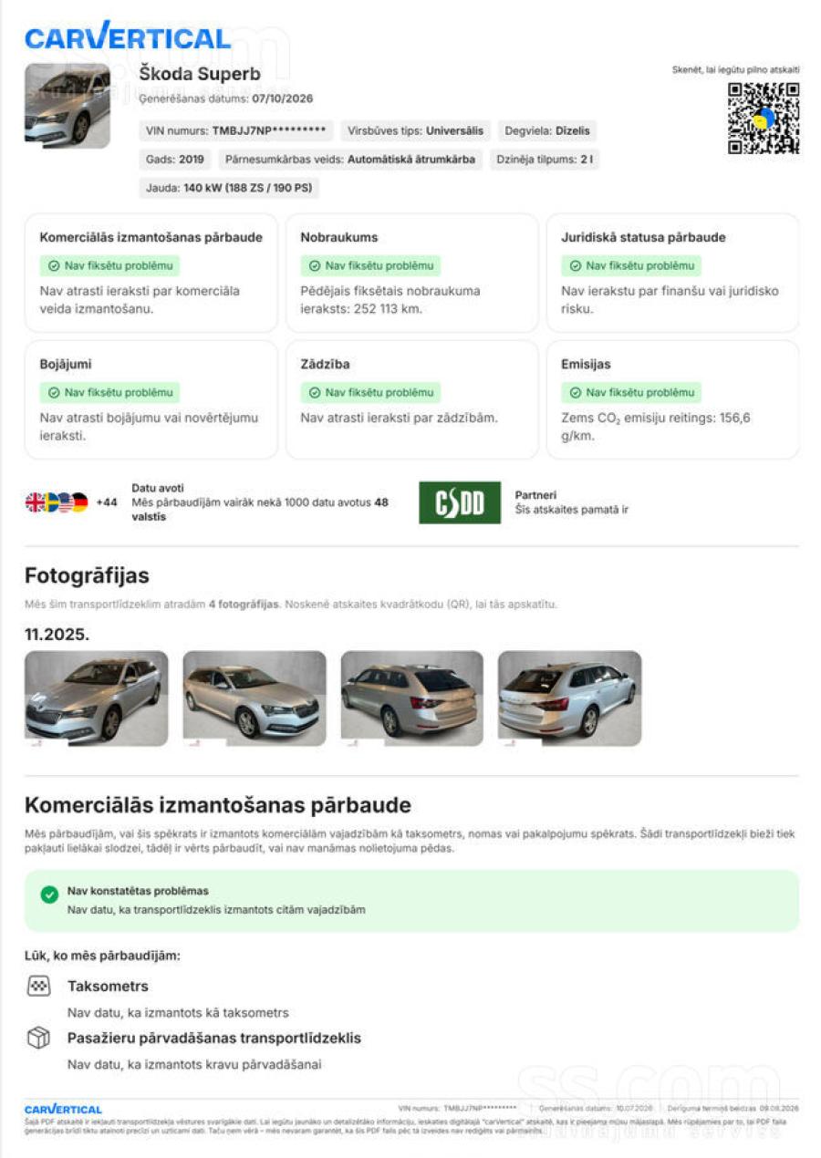 Grey Skoda SuperB 2020 in Riga, with an engine capacity of 2.00 L and mileage of 256 thousand km for 15488 €, photo 34 on AUTOMOTO.COM.LV