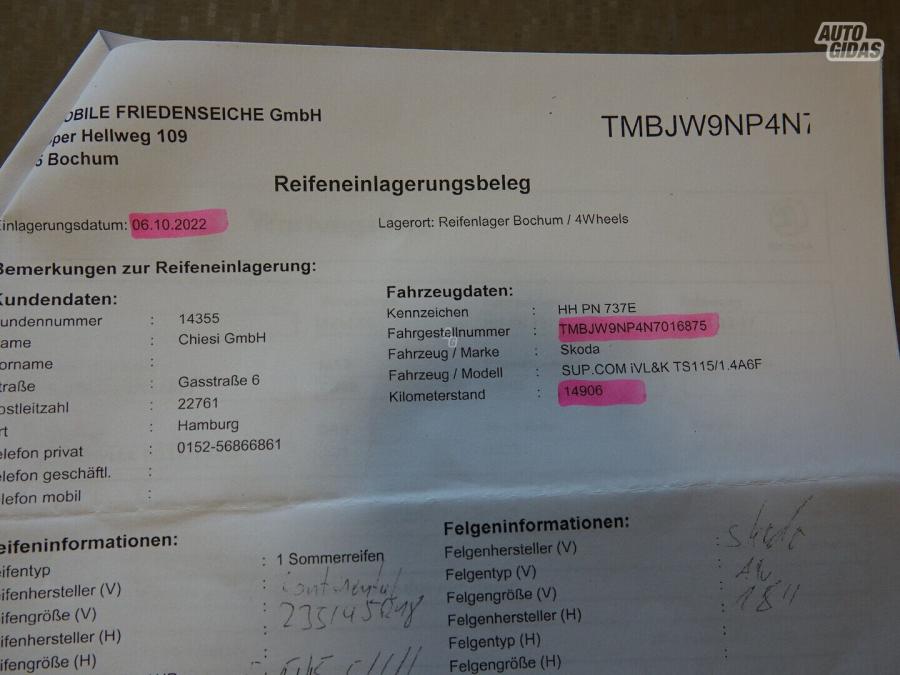 Серый Шкода Суперб 2021 в Рамучяй, объемом двигателя 1.40 л и пробегом 43 тыс. км за 21950 €, фото 24 на AUTOMOTO.COM.LV