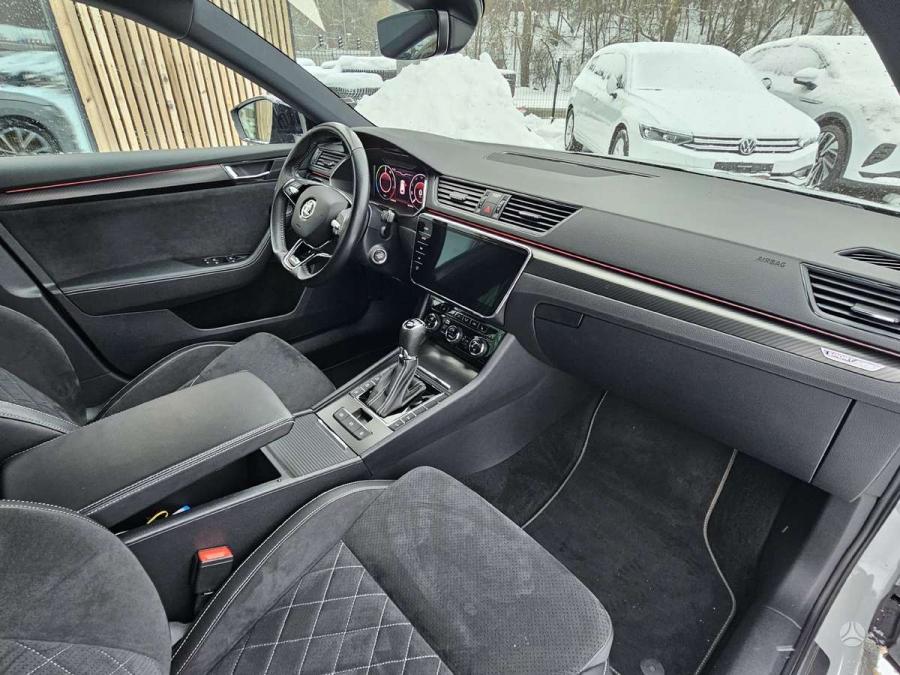 Grey Skoda SuperB 2021 in Vilnius, with an engine capacity of 1.39 L and mileage of 169 thousand km for 20900 €, photo 14 on AUTOMOTO.COM.LV