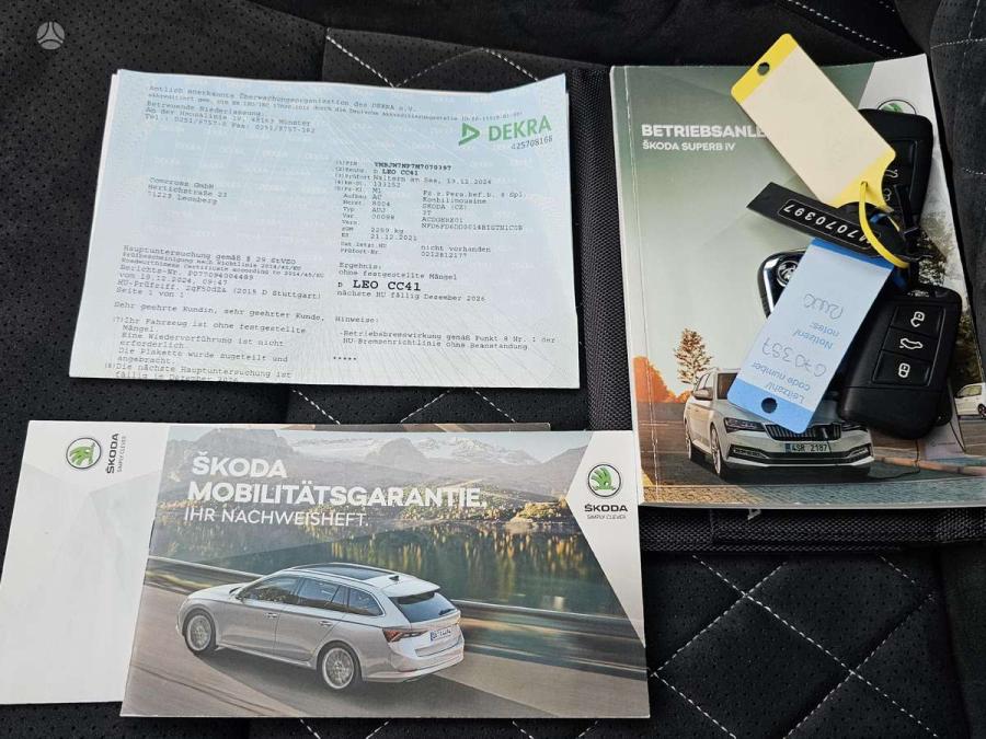 Grey Skoda SuperB 2021 in Vilnius, with an engine capacity of 1.39 L and mileage of 169 thousand km for 20900 €, photo 34 on AUTOMOTO.COM.LV