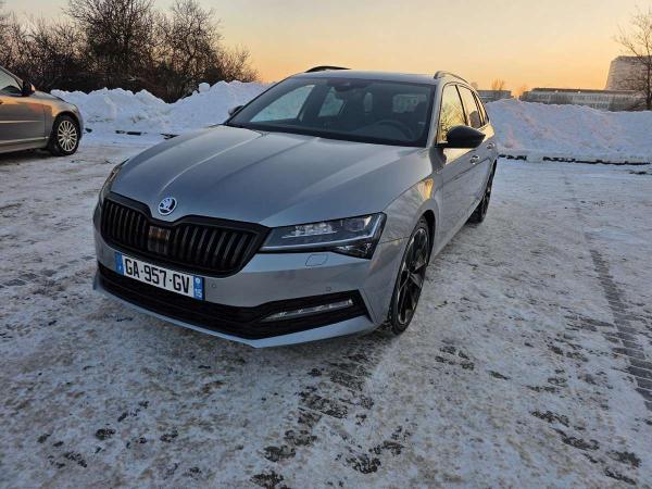 Grey Skoda SuperB 2021 in Vilnius, with an engine capacity of 1.97 L and mileage of 249 thousand km for 17900 €, photo 2 on AUTOMOTO.COM.LV