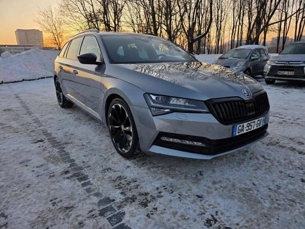 Grey Skoda SuperB 2021 in Vilnius, with an engine capacity of 1.97 L and mileage of 249 thousand km for 17900 €, photo 10 on AUTOMOTO.COM.LV