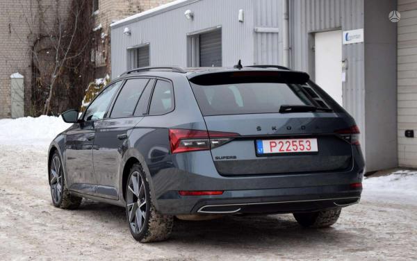 Grey Skoda SuperB 2021 in Vilnius, with an engine capacity of 1.97 L and mileage of 214 thousand km for 22450 €, photo 4 on AUTOMOTO.COM.LV