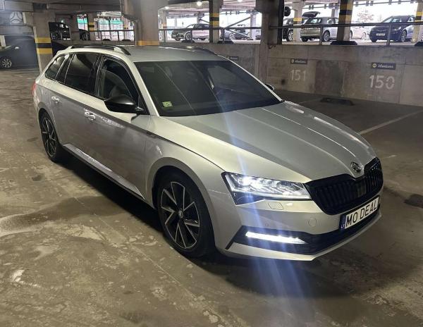 Grey Skoda SuperB 2022 in Vilnius, with an engine capacity of 1.97 L and mileage of 110 thousand km for 24900 €, photo 2 on AUTOMOTO.COM.LV