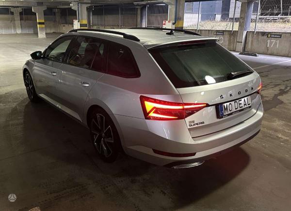 Grey Skoda SuperB 2022 in Vilnius, with an engine capacity of 1.97 L and mileage of 110 thousand km for 24900 €, photo 5 on AUTOMOTO.COM.LV