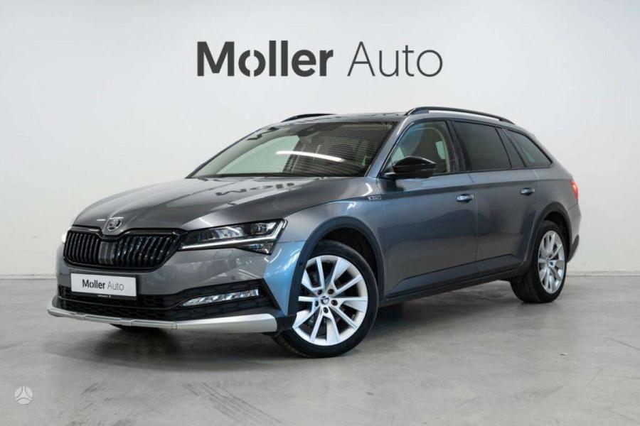 Grey Skoda SuperB 2022 in Vilnius, with an engine capacity of 2.00 L and mileage of 160 thousand km for 21900 €, photo 1 on AUTOMOTO.COM.LV