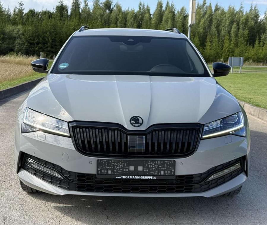 Grey Skoda SuperB 2022 in Vilnius, with an engine capacity of 1.97 L and mileage of 95 thousand km for 23900 €, photo 7 on AUTOMOTO.COM.LV