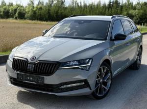 Grey Skoda SuperB 2022 in Vilnius, with an engine capacity of 1.97 L and mileage of 95 thousand km for 23900 €, photo 8 on AUTOMOTO.COM.LV