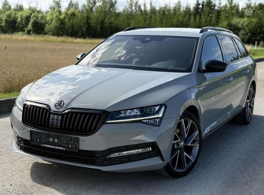 Grey Skoda SuperB 2022 in Vilnius, with an engine capacity of 1.97 L and mileage of 95 thousand km for 23900 €, photo 8 on AUTOMOTO.COM.LV