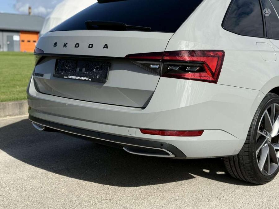 Grey Skoda SuperB 2022 in Vilnius, with an engine capacity of 1.97 L and mileage of 95 thousand km for 23900 €, photo 19 on AUTOMOTO.COM.LV