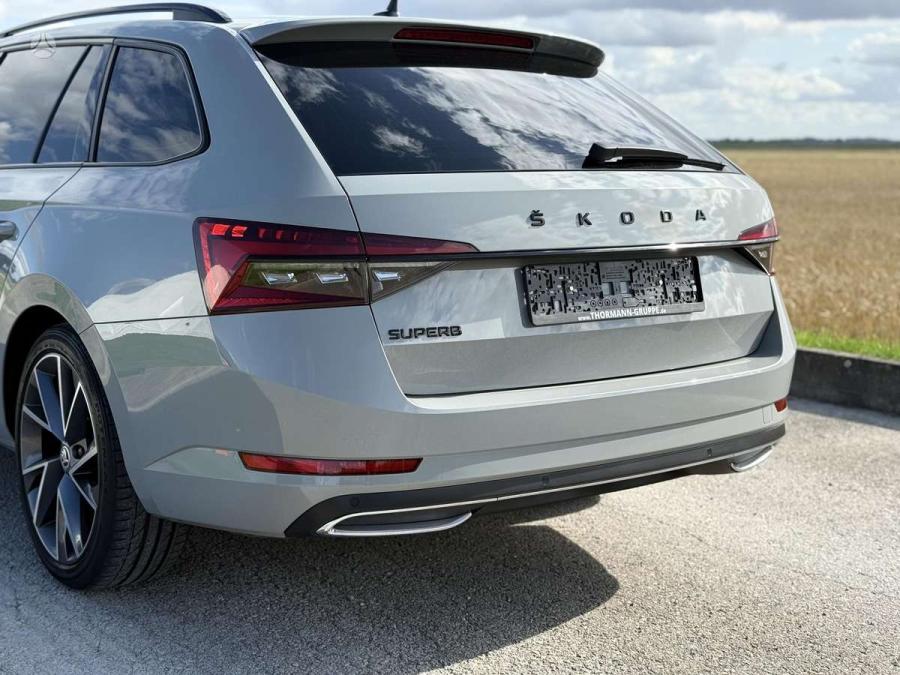 Grey Skoda SuperB 2022 in Vilnius, with an engine capacity of 1.97 L and mileage of 95 thousand km for 23900 €, photo 23 on AUTOMOTO.COM.LV