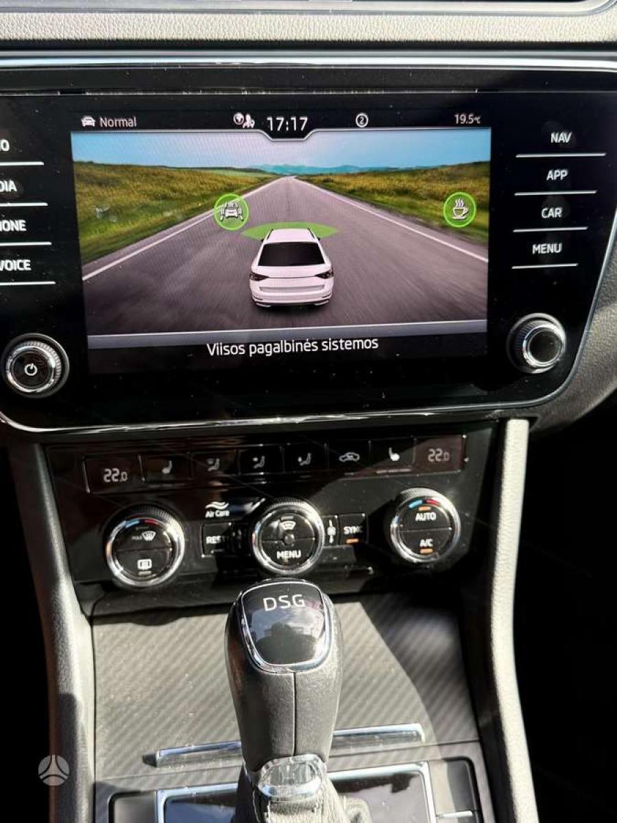 Grey Skoda SuperB 2022 in Vilnius, with an engine capacity of 1.97 L and mileage of 95 thousand km for 23900 €, photo 44 on AUTOMOTO.COM.LV
