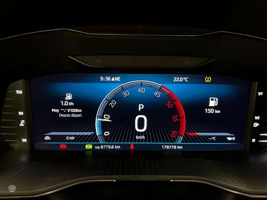 Pelēks Skoda SuperB 2022 Marijampole, ar dzinēja tilpumu 1.97 L un nobraukumu 179 tūkst. km par 16456 €, foto 11 vietnē AUTOMOTO.COM.LV