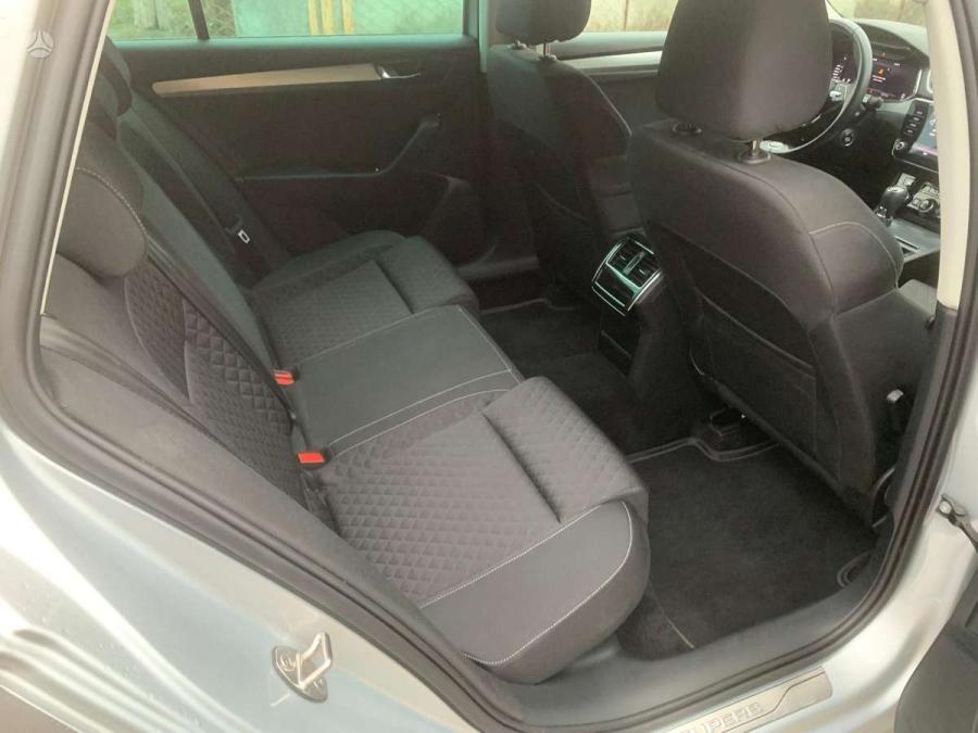 Grey Skoda SuperB 2023 in Vilnius, with an engine capacity of 2.00 L and mileage of 190 thousand km for 16300 €, photo 12 on AUTOMOTO.COM.LV