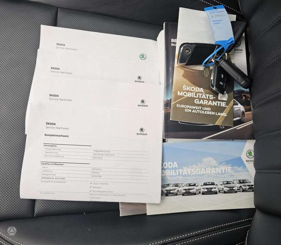 Grey Skoda SuperB 2023 in Vilnius, with an engine capacity of 1.97 L and mileage of 160 thousand km for 22500 €, photo 29 on AUTOMOTO.COM.LV