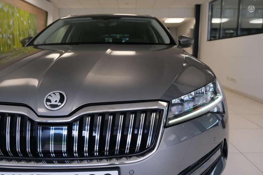 Grey Skoda SuperB 2023 in Vilnius, with an engine capacity of 1.50 L and mileage of 100 thousand km for 21950 €, photo 29 on AUTOMOTO.COM.LV