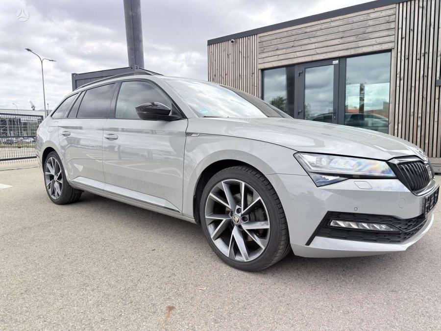 Grey Skoda SuperB 2023 in Vilnius, with an engine capacity of 1.97 L and mileage of 191 thousand km for 21500 €, photo 4 on AUTOMOTO.COM.LV