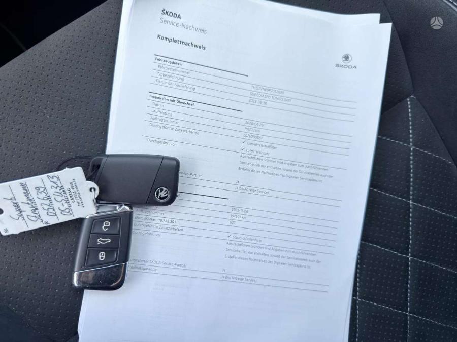 Grey Skoda SuperB 2023 in Vilnius, with an engine capacity of 1.97 L and mileage of 191 thousand km for 21500 €, photo 13 on AUTOMOTO.COM.LV
