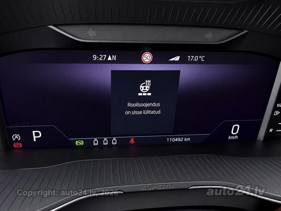 Grey Skoda SuperB 2023 in Parnu, with an engine capacity of 2.00 L and mileage of 110 thousand km for 29990 €, photo 18 on AUTOMOTO.COM.LV