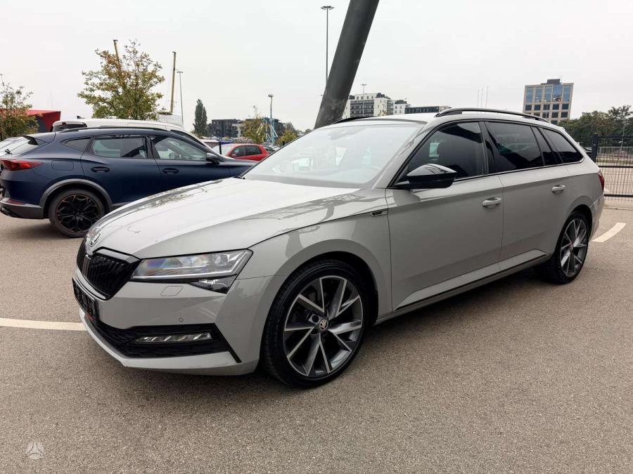 Grey Skoda SuperB 2023 in Vilnius, with an engine capacity of 1.97 L and mileage of 191 thousand km for 20900 €, photo 1 on AUTOMOTO.COM.LV