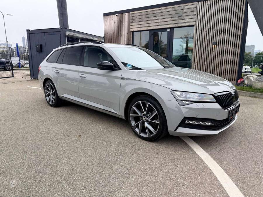 Grey Skoda SuperB 2023 in Vilnius, with an engine capacity of 1.97 L and mileage of 191 thousand km for 20900 €, photo 4 on AUTOMOTO.COM.LV