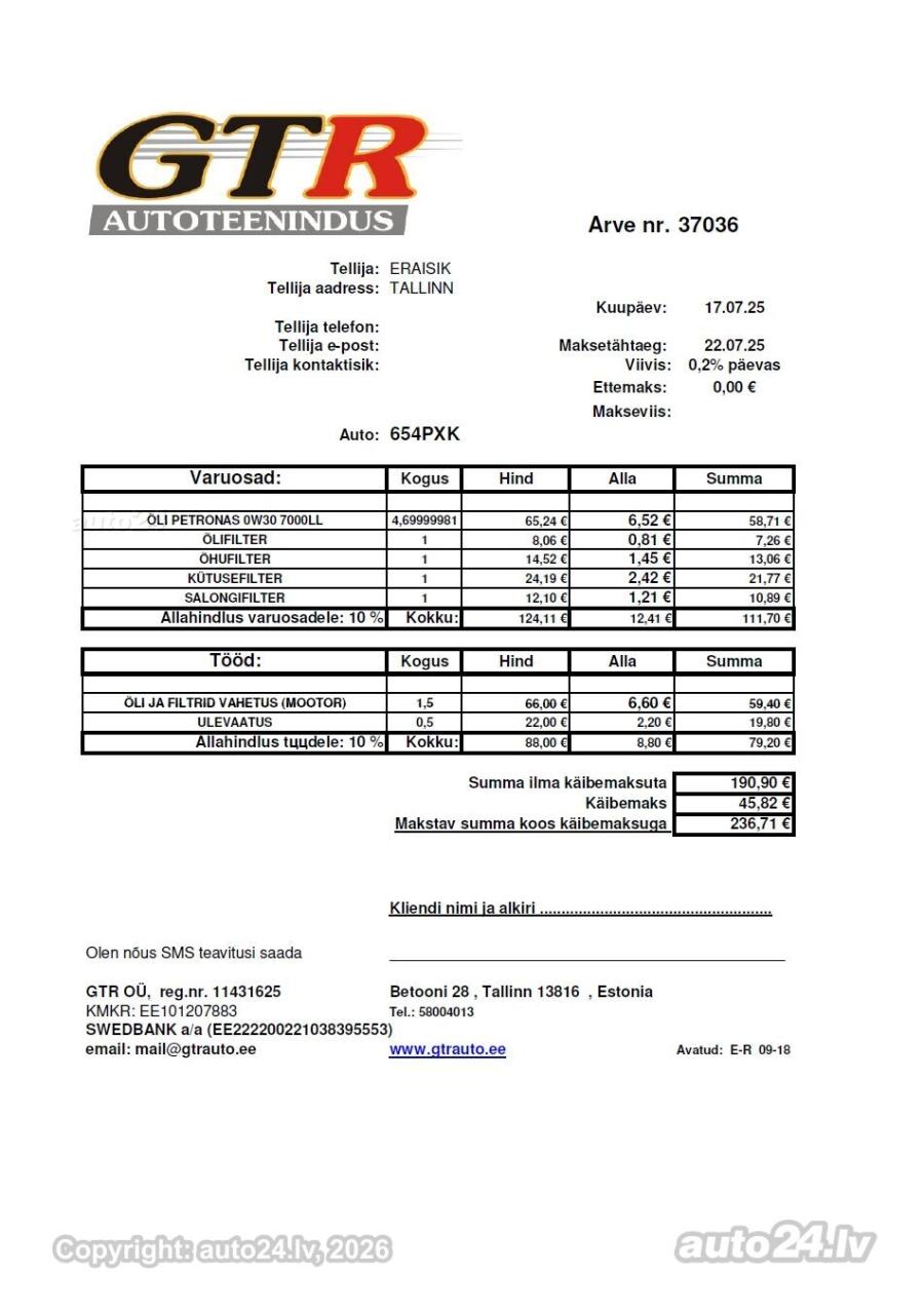 Красный Шкода Суперб 2019 в Таллин, объемом двигателя 2.00 л и пробегом 100 тыс. км за 18500 €, фото 19 на AUTOMOTO.COM.LV