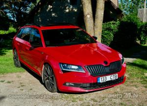 Sarkans Skoda SuperB 2017 Tallina, ar dzinēja tilpumu 2.00 L un nobraukumu 176 tūkst. km par 19500 €, foto  vietnē AUTOMOTO.COM.LV