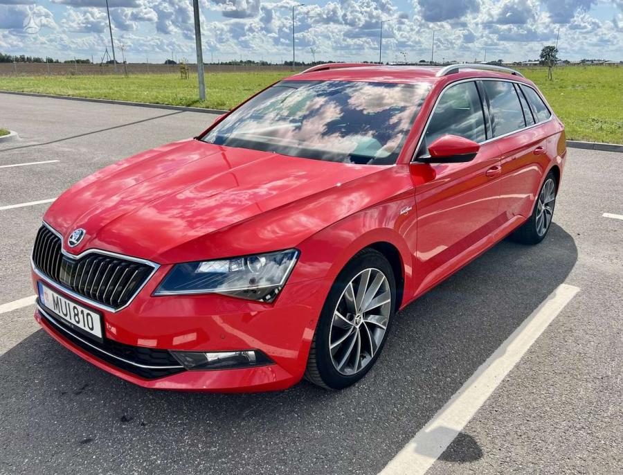 Red Skoda SuperB 2019 in Marijampole, with an engine capacity of 2.00 L and mileage of 175 thousand km for 17800 €, photo 1 on AUTOMOTO.COM.LV