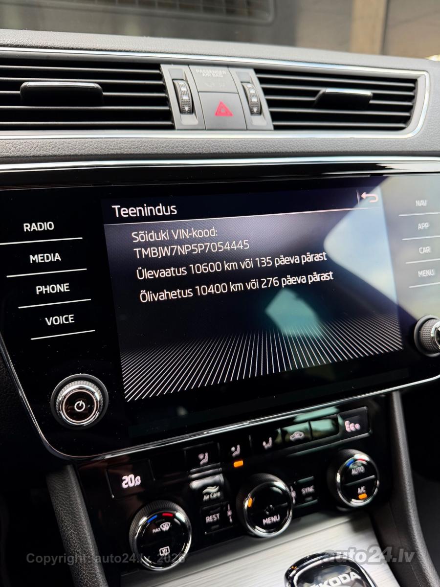 Skoda SuperB 2023 in Tallinn, with an engine capacity of 1.40 L and mileage of 140 thousand km for 17900 €, photo 20 on AUTOMOTO.COM.LV