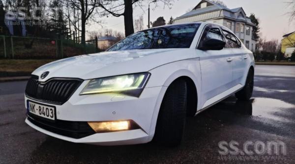White Skoda SuperB 2018 in Riga, with an engine capacity of 1.60 L and mileage of 208 thousand km for 9990 €, photo 5 on AUTOMOTO.COM.LV