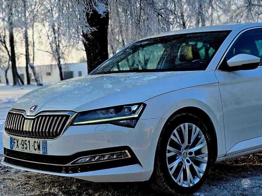 White Skoda SuperB 2021 in Taurage, with an engine capacity of 1.97 L and mileage of 178 thousand km for 15900 €, photo 10 on AUTOMOTO.COM.LV