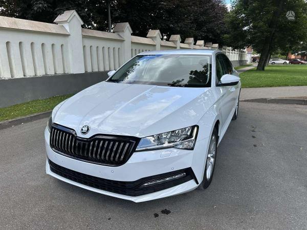 White Skoda SuperB 2024 in Taurage, with an engine capacity of 1.97 L and mileage of 16 thousand km for 19500 €, photo 1 on AUTOMOTO.COM.LV