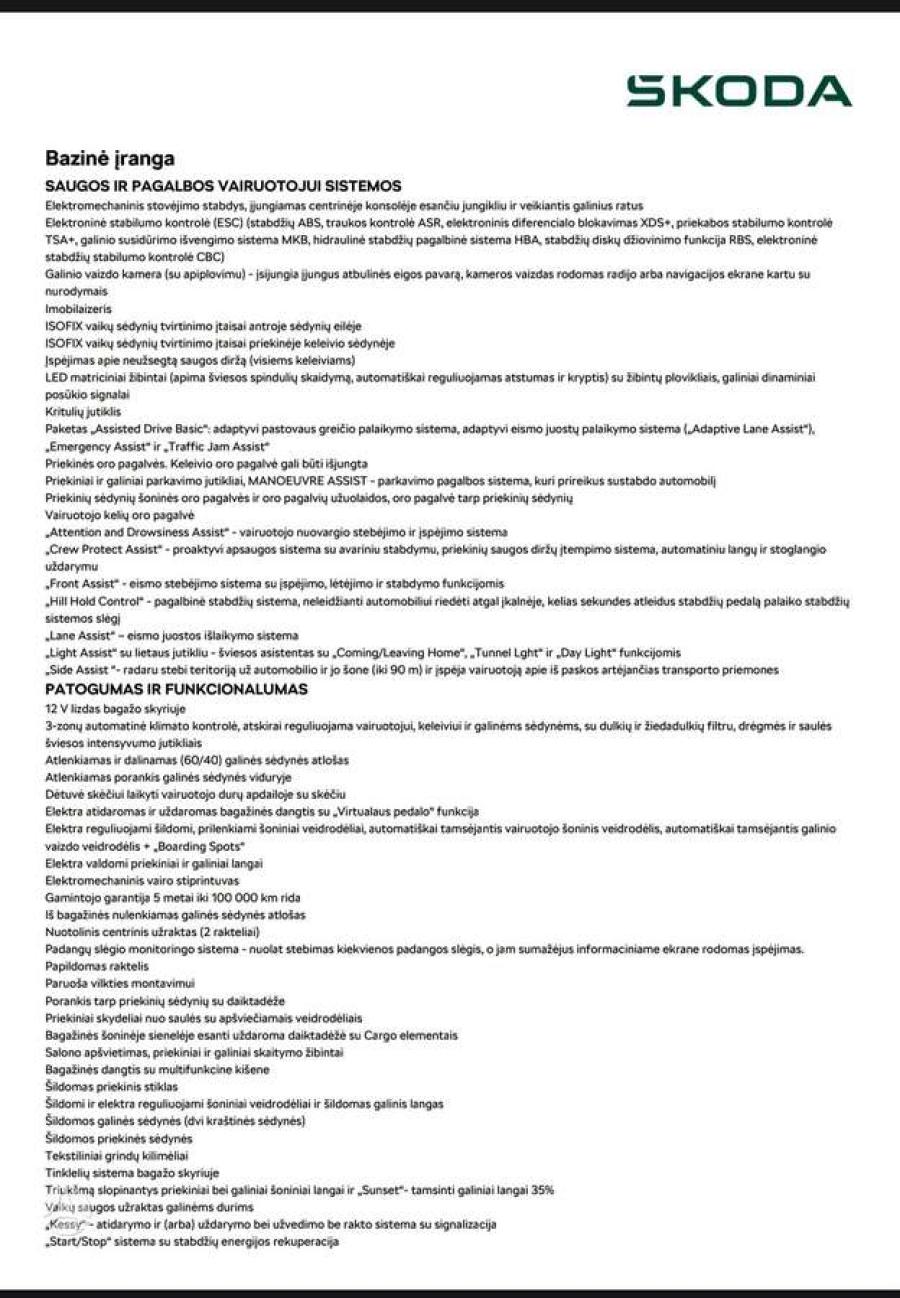 Белый Шкода Суперб 2025 в Клайпеда, объемом двигателя 1.97 л и пробегом 26 тыс. км за 38800 €, фото 26 на AUTOMOTO.COM.LV