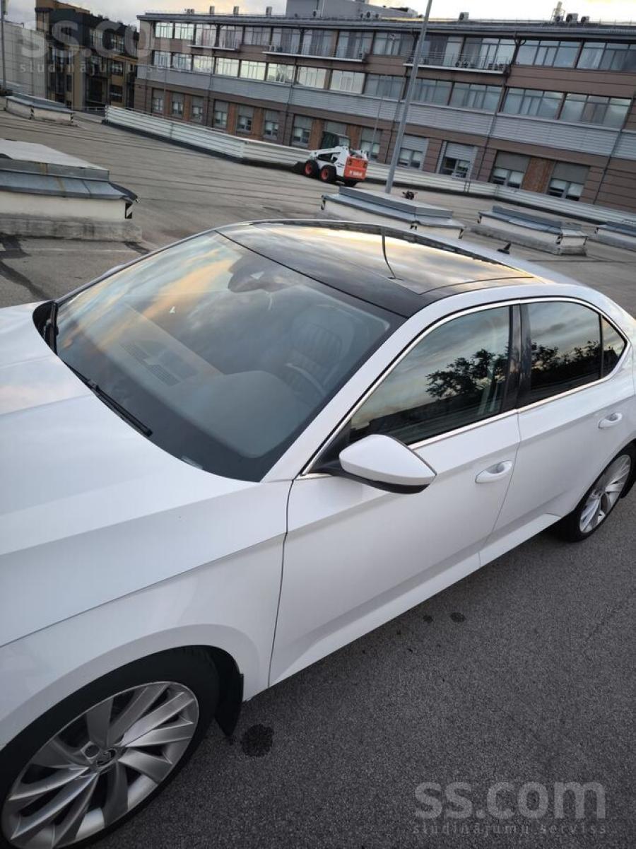 White Skoda SuperB 2015 in Riga, with an engine capacity of 2.00 L and mileage of 180 thousand km for 12800 €, photo 3 on AUTOMOTO.COM.LV