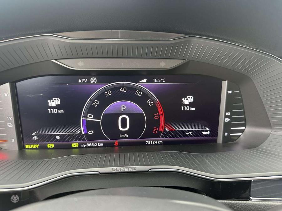 White Skoda SuperB 2020 in Klaipeda, with an engine capacity of 1.40 L and mileage of 75 thousand km for 21800 €, photo 25 on AUTOMOTO.COM.LV
