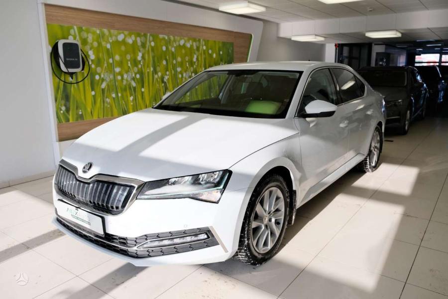 White Skoda SuperB 2021 in Vilnius, with an engine capacity of 1.40 L and mileage of 85 thousand km for 20900 €, photo 1 on AUTOMOTO.COM.LV