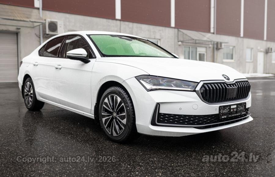 White Skoda SuperB 2024 in Tallinn, with an engine capacity of 2.00 L and mileage of 115 thousand km for 34900 €, photo 1 on AUTOMOTO.COM.LV