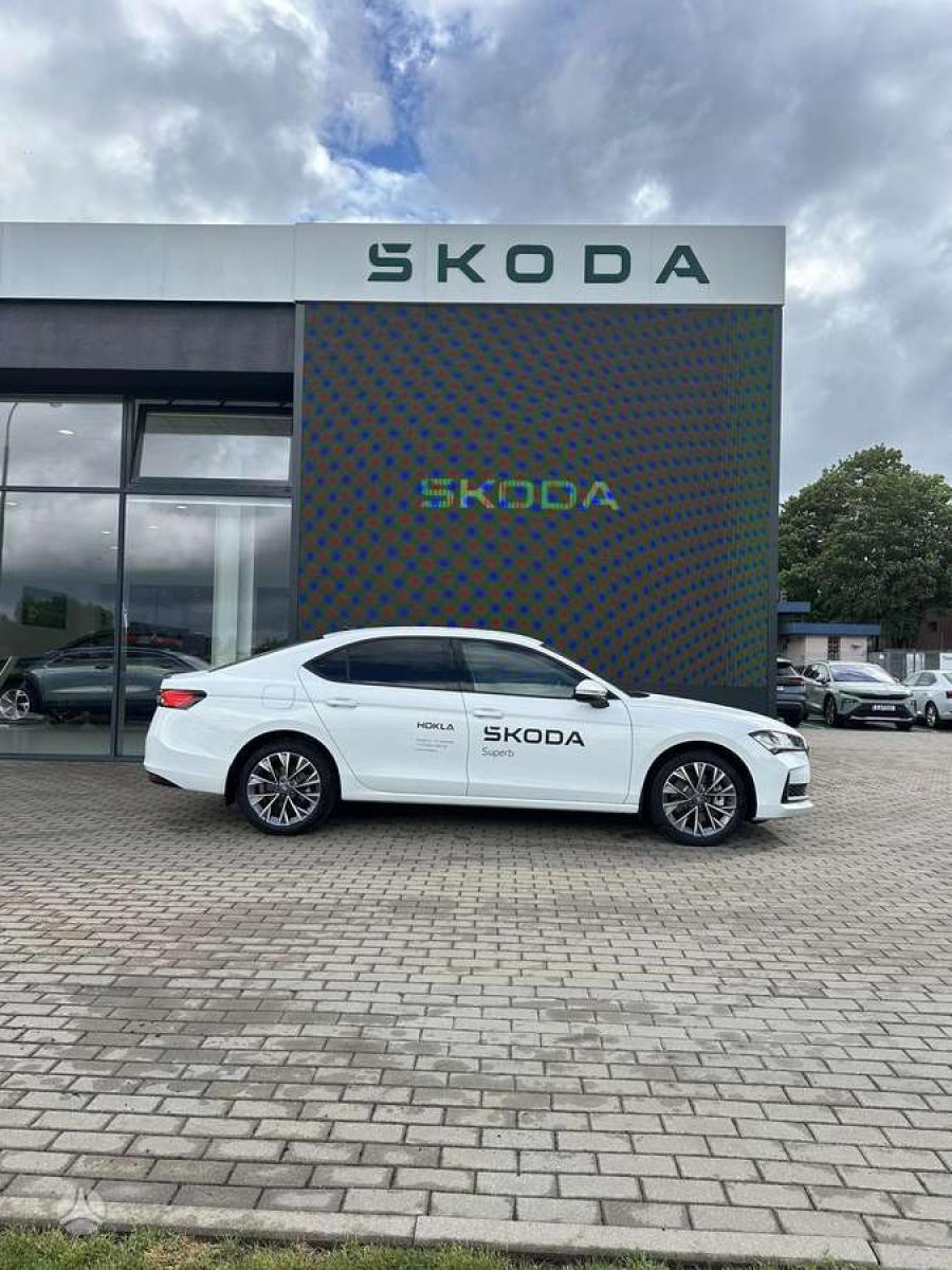 White Skoda SuperB 2026 in Klaipeda, with an engine capacity of 1.50 L and mileage of 5 thousand km for 39950 €, photo 1 on AUTOMOTO.COM.LV
