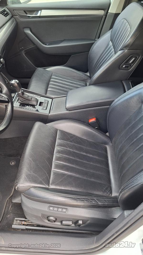 White Skoda SuperB 2015 in Tallinn, with an engine capacity of 2.00 L and mileage of 285 thousand km for 11160 €, photo 8 on AUTOMOTO.COM.LV