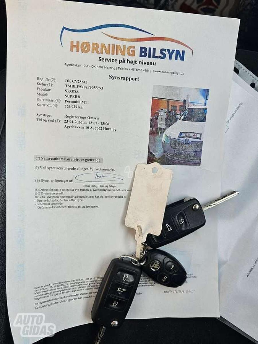 Balts Skoda SuperB 2015 Pakruojis, ar dzinēja tilpumu 2.00 L un nobraukumu 264 tūkst. km par 6800 €, foto 19 vietnē AUTOMOTO.COM.LV