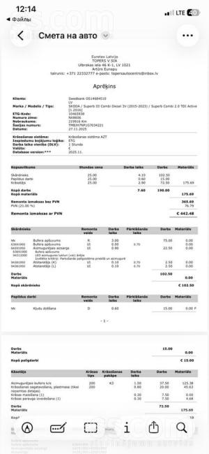 Белый Шкода Суперб 2016 в Рига, объемом двигателя 2.00 л и пробегом 241 тыс. км за 12500 €, фото 24 на AUTOMOTO.COM.LV