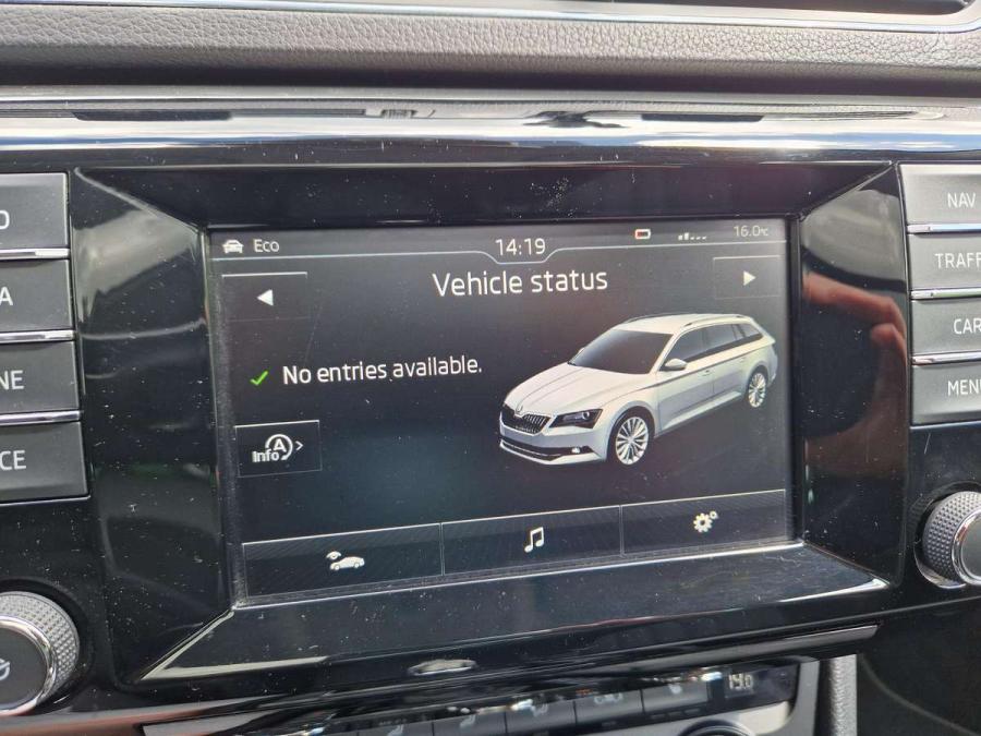 White Skoda SuperB 2016 in Vilnius, with an engine capacity of 1.97 L and mileage of 340 thousand km for 9500 €, photo 9 on AUTOMOTO.COM.LV