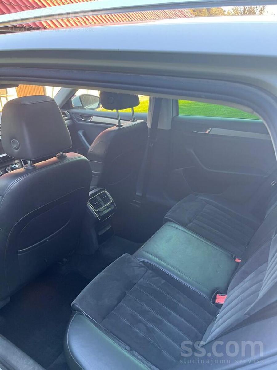 White Skoda SuperB 2016 in Riga, with an engine capacity of 2.00 L and mileage of 312 thousand km for 7300 €, photo 11 on AUTOMOTO.COM.LV