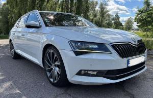 White Skoda SuperB 2017 in Taurage, with an engine capacity of 1.97 L and mileage of 264 thousand km for 12900 €, photo  on AUTOMOTO.COM.LV