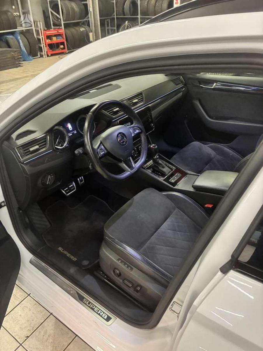 White Skoda SuperB 2018 in Vilnius, with an engine capacity of 2.00 L and mileage of 132 thousand km for 16900 €, photo 11 on AUTOMOTO.COM.LV