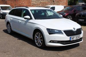 White Skoda SuperB 2018 in Liepaja, with an engine capacity of 2.00 L and mileage of 215 thousand km for 10900 €, photo  on AUTOMOTO.COM.LV