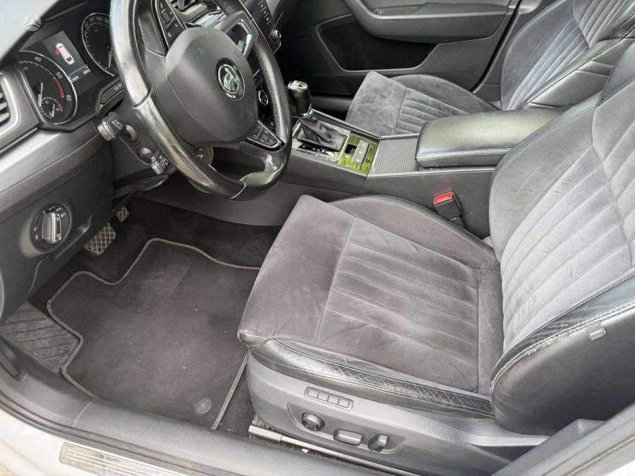 White Skoda SuperB 2018 in Taurage, with an engine capacity of 1.97 L and mileage of 320 thousand km for 12900 €, photo 16 on AUTOMOTO.COM.LV