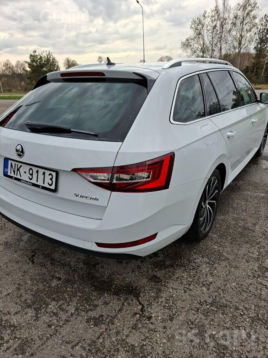 White Skoda SuperB 2019 in Daugavpils, with an engine capacity of 2.00 L and mileage of 193 thousand km for 11300 €, photo 5 on AUTOMOTO.COM.LV
