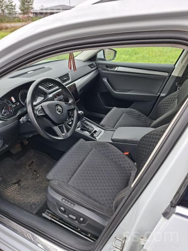 White Skoda SuperB 2019 in Daugavpils, with an engine capacity of 2.00 L and mileage of 193 thousand km for 11300 €, photo 5 on AUTOMOTO.COM.LV