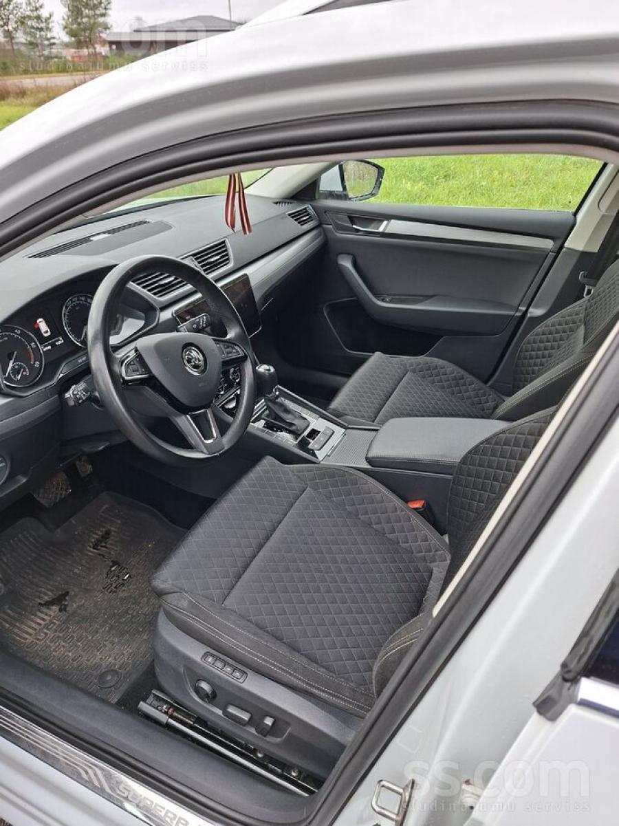 White Skoda SuperB 2019 in Daugavpils, with an engine capacity of 2.00 L and mileage of 193 thousand km for 11300 €, photo 6 on AUTOMOTO.COM.LV